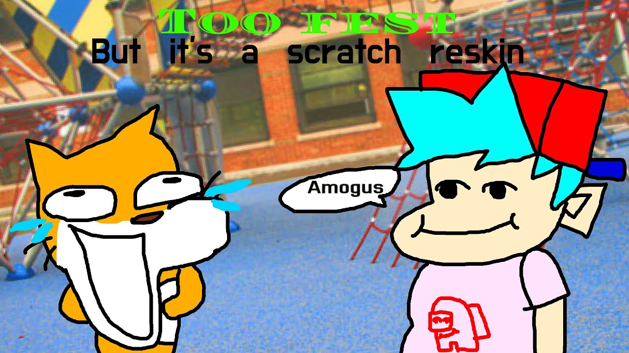 Fnf too fest but it's a scratch cat reskin - YouTube