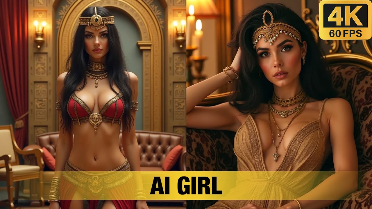 Leila AI Lookbook 4K - Leila Wear Cleopatra Costume Cosplay With Chill AI Music - YouTube