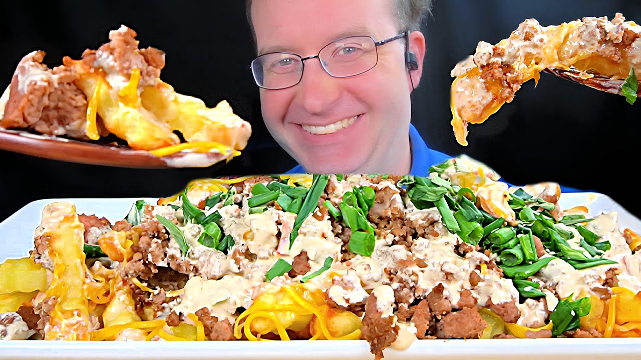 ASMR LOADED FRIES MUKBANG EATING SOUNDS - YouTube