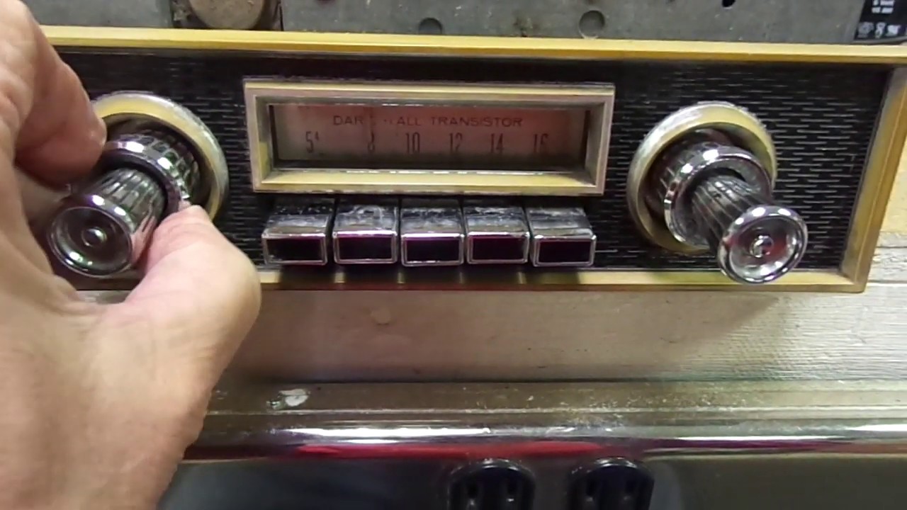 1965-66 Dodge Dart Chrysler All Transistor AM Push Button Radio ...