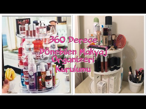 360 Derece Dönebilen Makyaj Organizeri Nasıl Kurulur?-Ekilips Makyaj Organizeri-