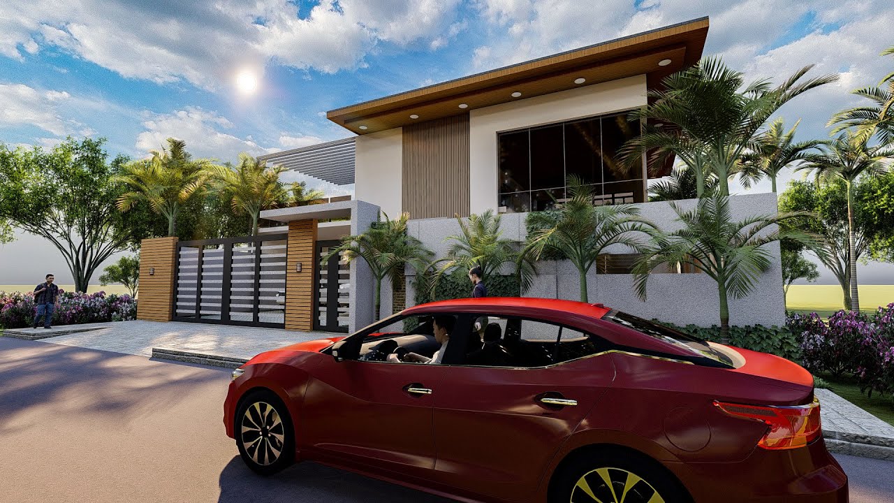 Modern House (20m x 20m) - YouTube