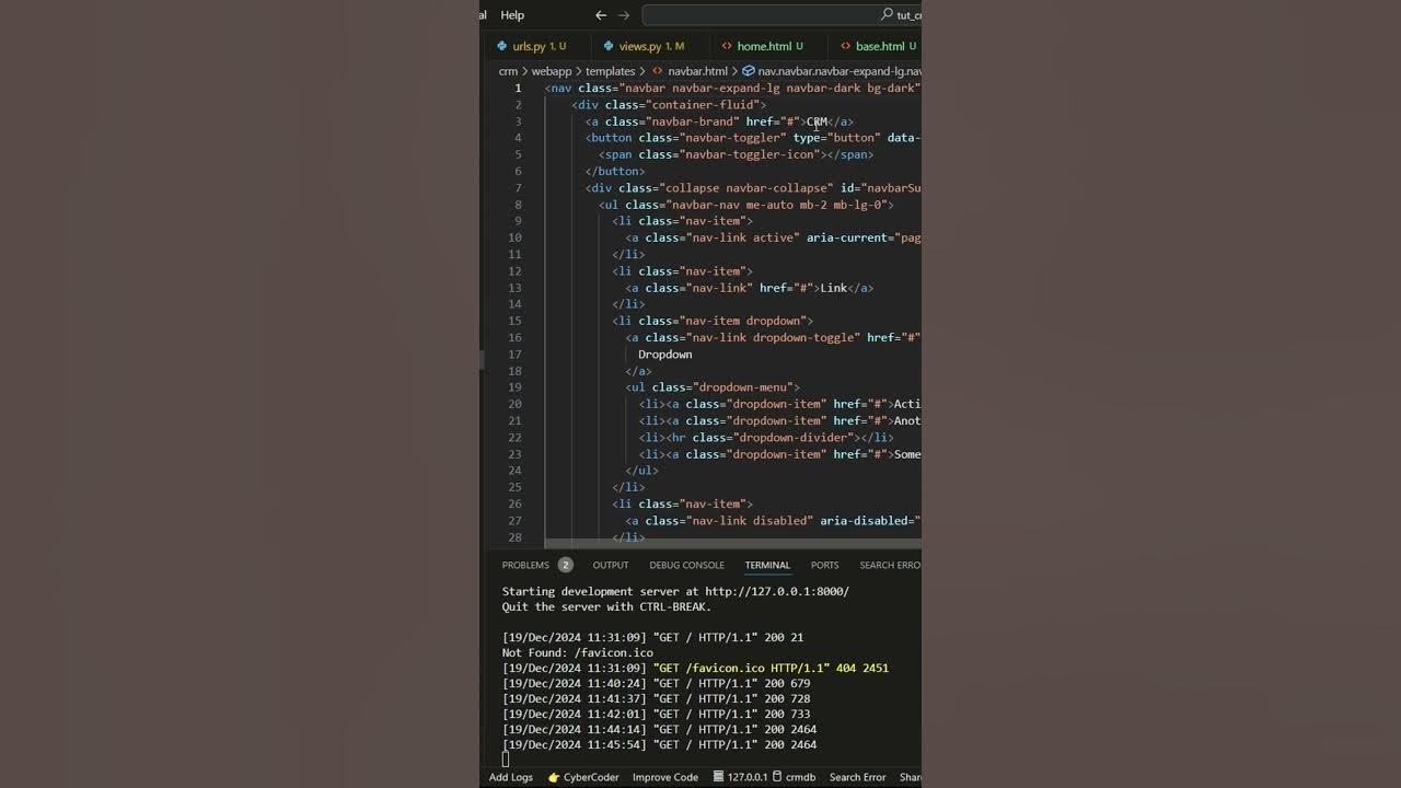 Django Real-World Project Tutorial: Build Step-by-Step | CRM | Template | S-5-4 #django # ...