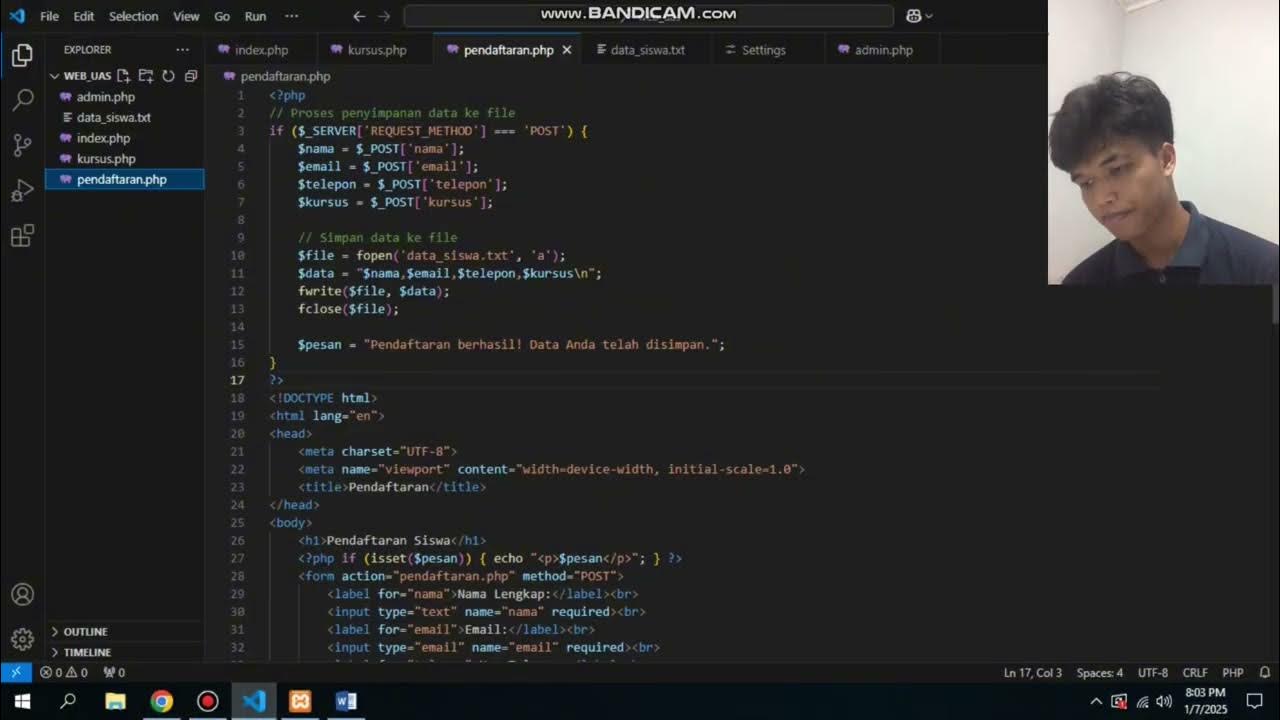 UAS Web Programming berjudul Bimbingan Belajar Exacta - YouTube