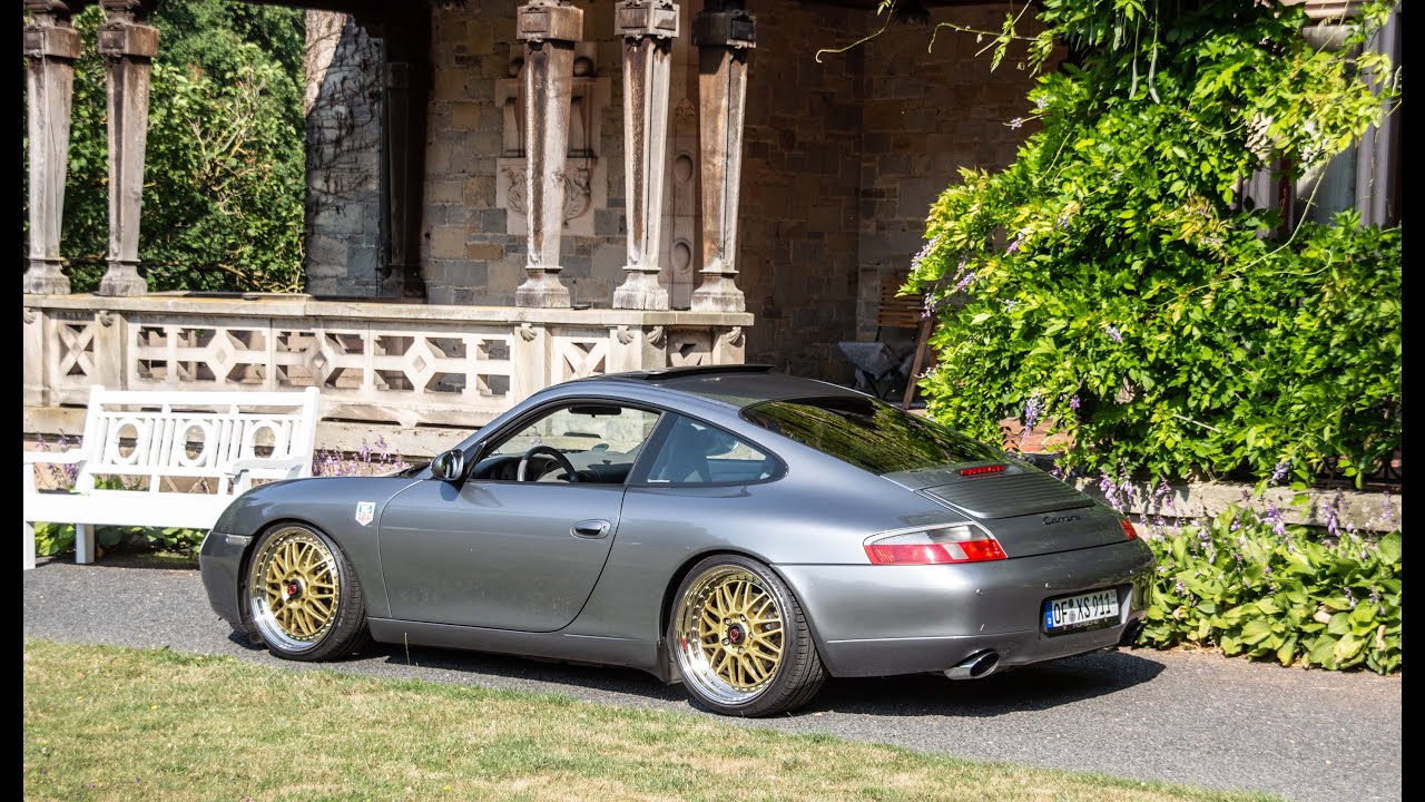 Porsche 911 Carrera 996 stanced 19" static H&R - YouTube