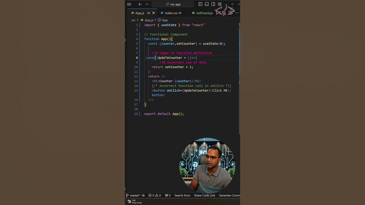 🔍 Find the Bug: React Interview Challenge 🐛 #codewithkg #javascript #reactjs - YouTube