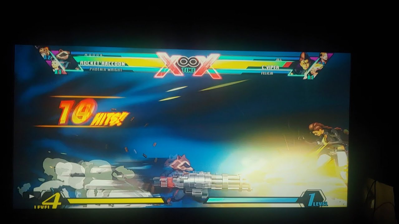 Ultimate Marvel vs Capcom 3 Rocket Raccoon Energy Rifle Blasts Super on ...