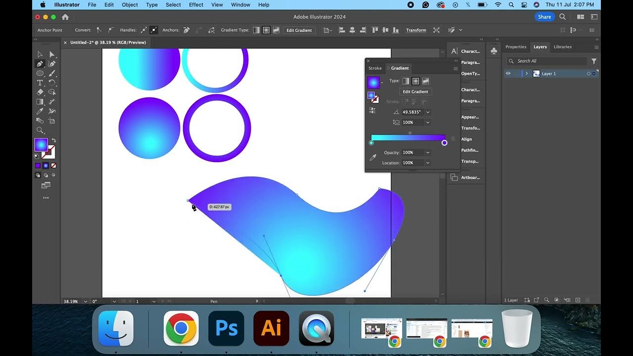 How to Create Gradient Backgrounds! Adobe Illustrator CC Tutorial - YouTube