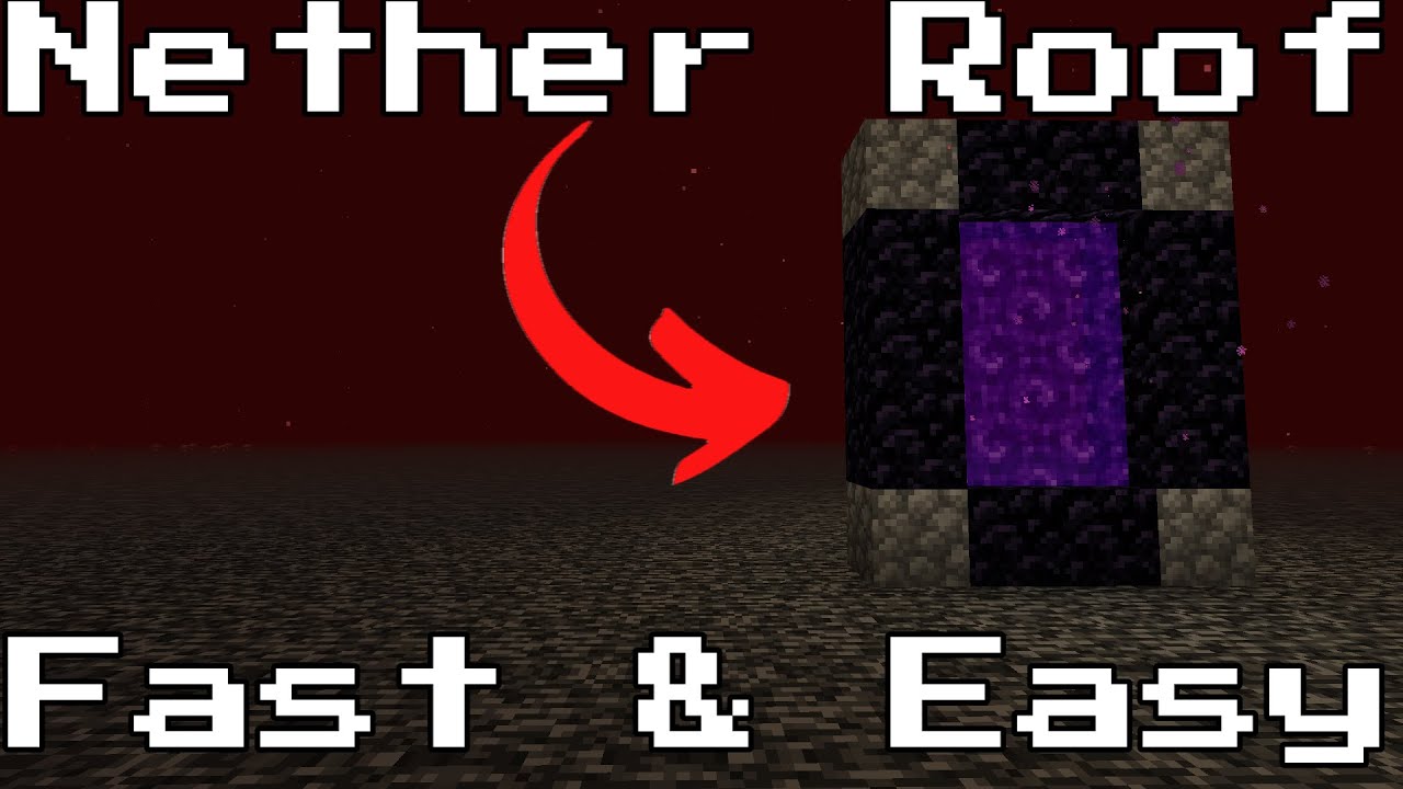 How to get onto the nether roof in minecraft java 1.16 - YouTube