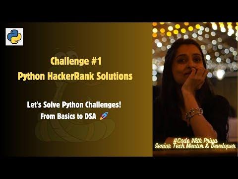 🚀 Video 1 | Python HackerRank Solutions | Say Hello World, Arithmetic ...