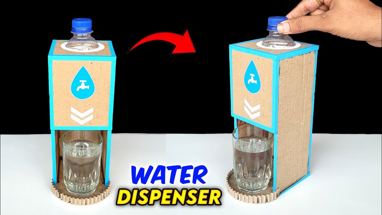 How to make water Dispenser , Cardboard project , best school project ...