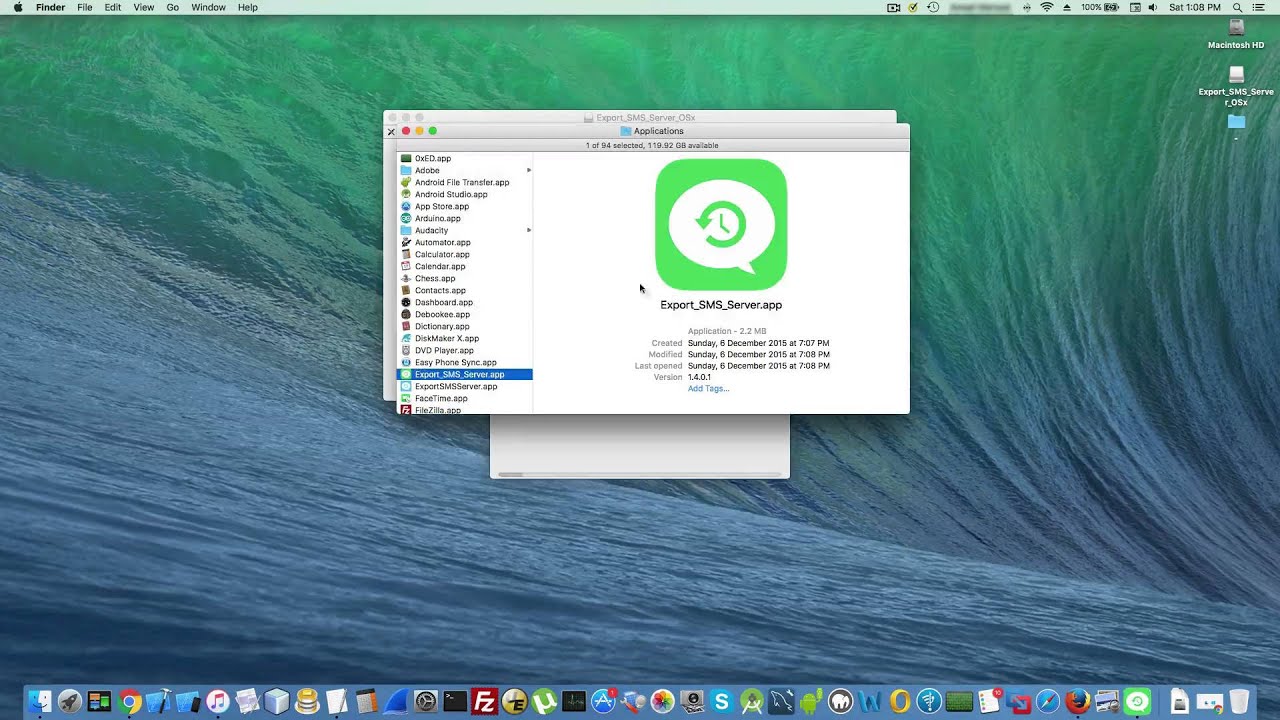 iOS SMS Exporter method 1 (OSx) - YouTube