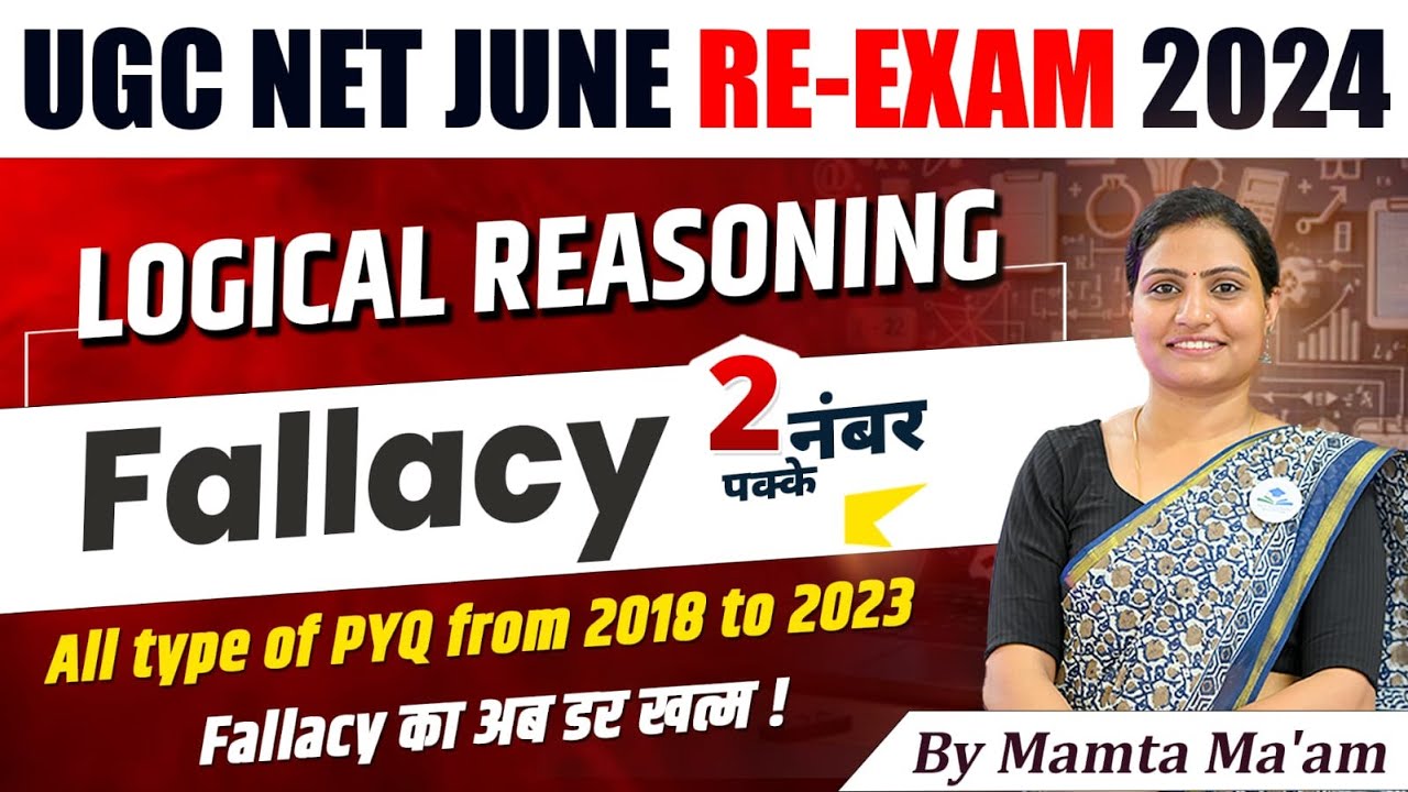 FALLACY IN LOGICAL REASONING | UGC NET PAPER 1 | UGC NET LOGICAL REASONING BY MAMTA MA'AM - YouTube