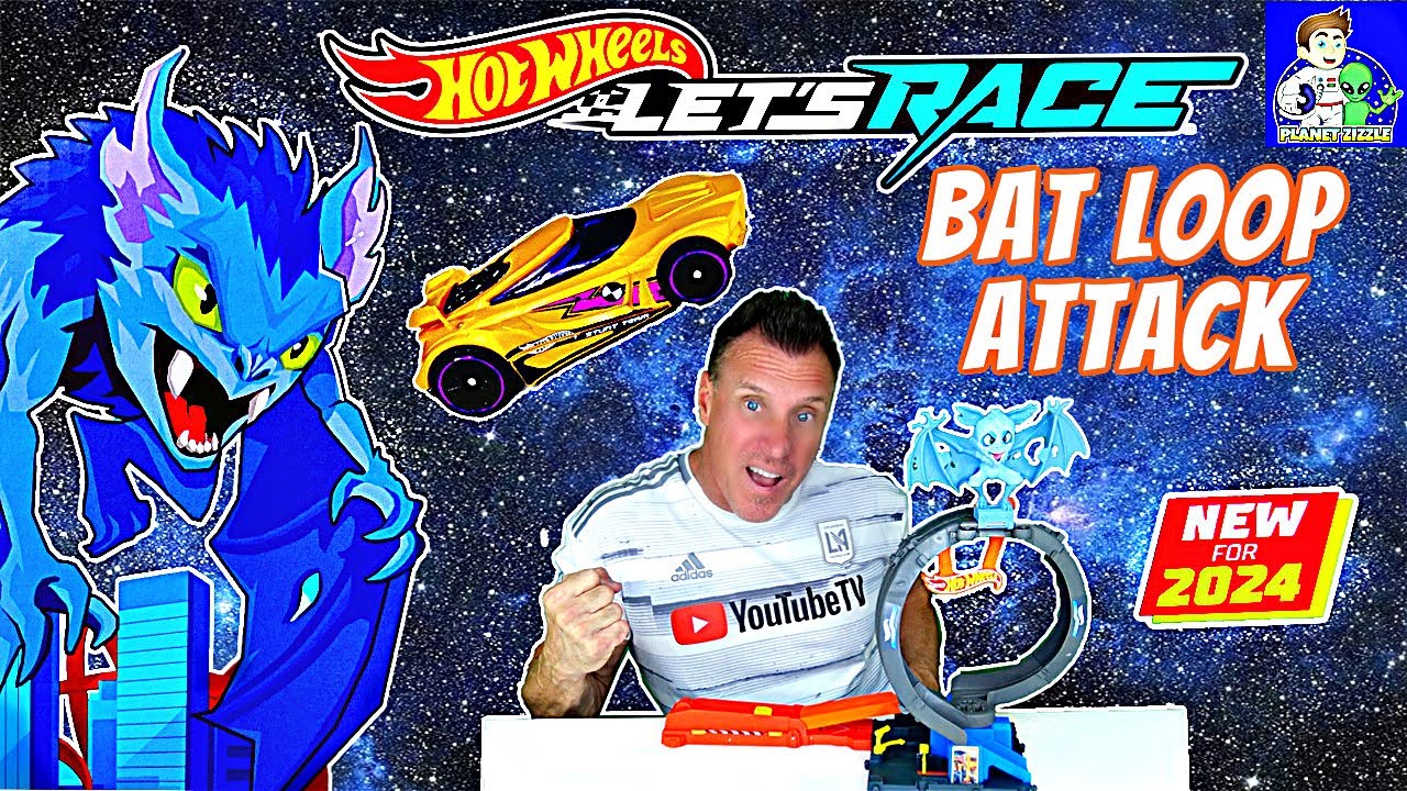 Hot Wheels Netflix Let's Race Bat Loop Attack - YouTube