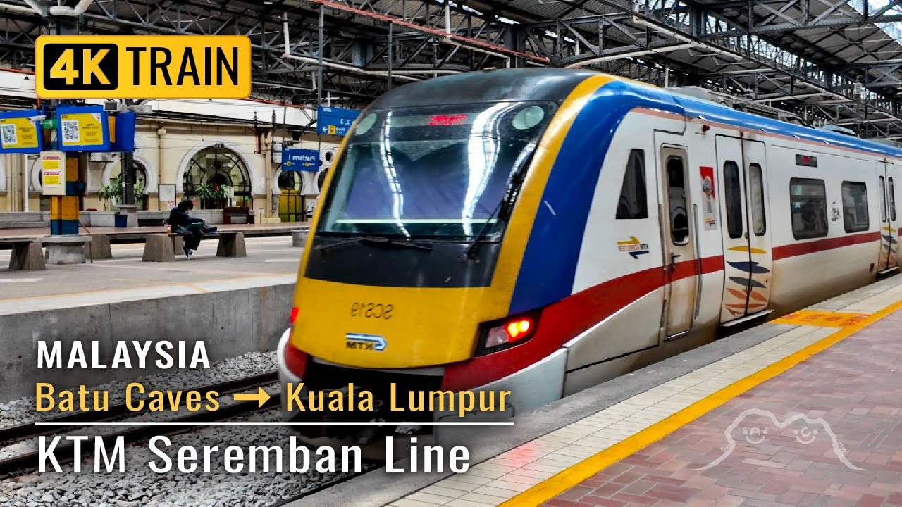 KTM Seremban Line (Batu Caves Kuala Lumpur)．TRAIN SOUND with station ...