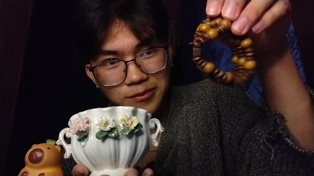 ASMR soft rambles and random triggers(low quality asmr😭) - YouTube