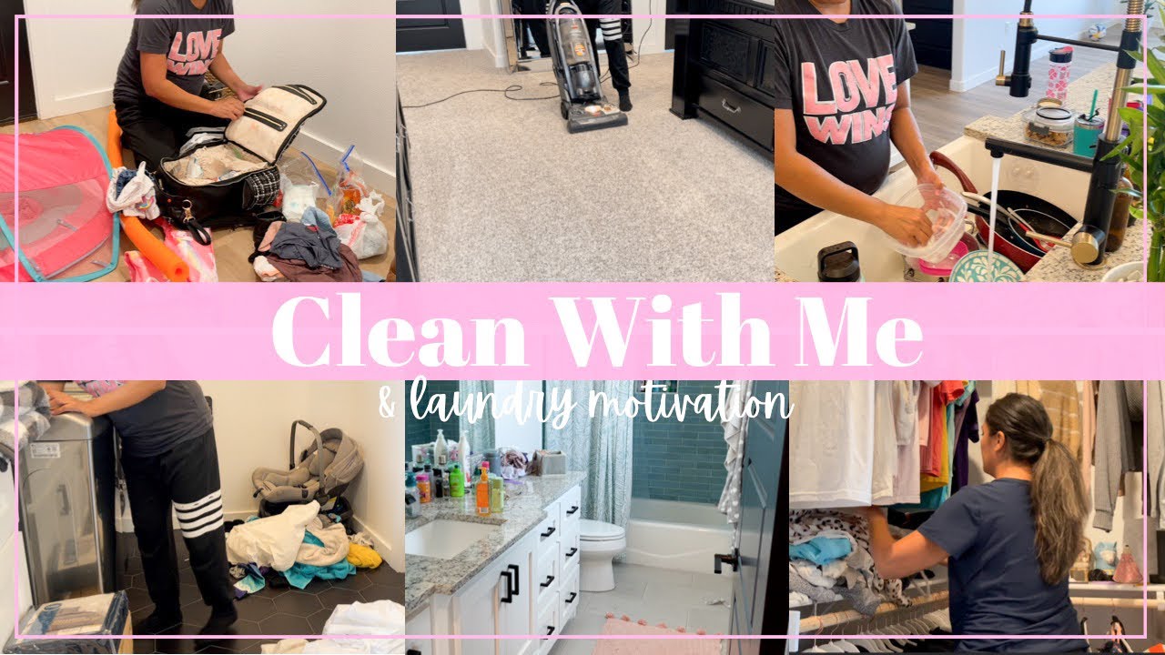 CLEAN WITH ME | CLEANING & LAUNDRY MOTIVATION - YouTube
