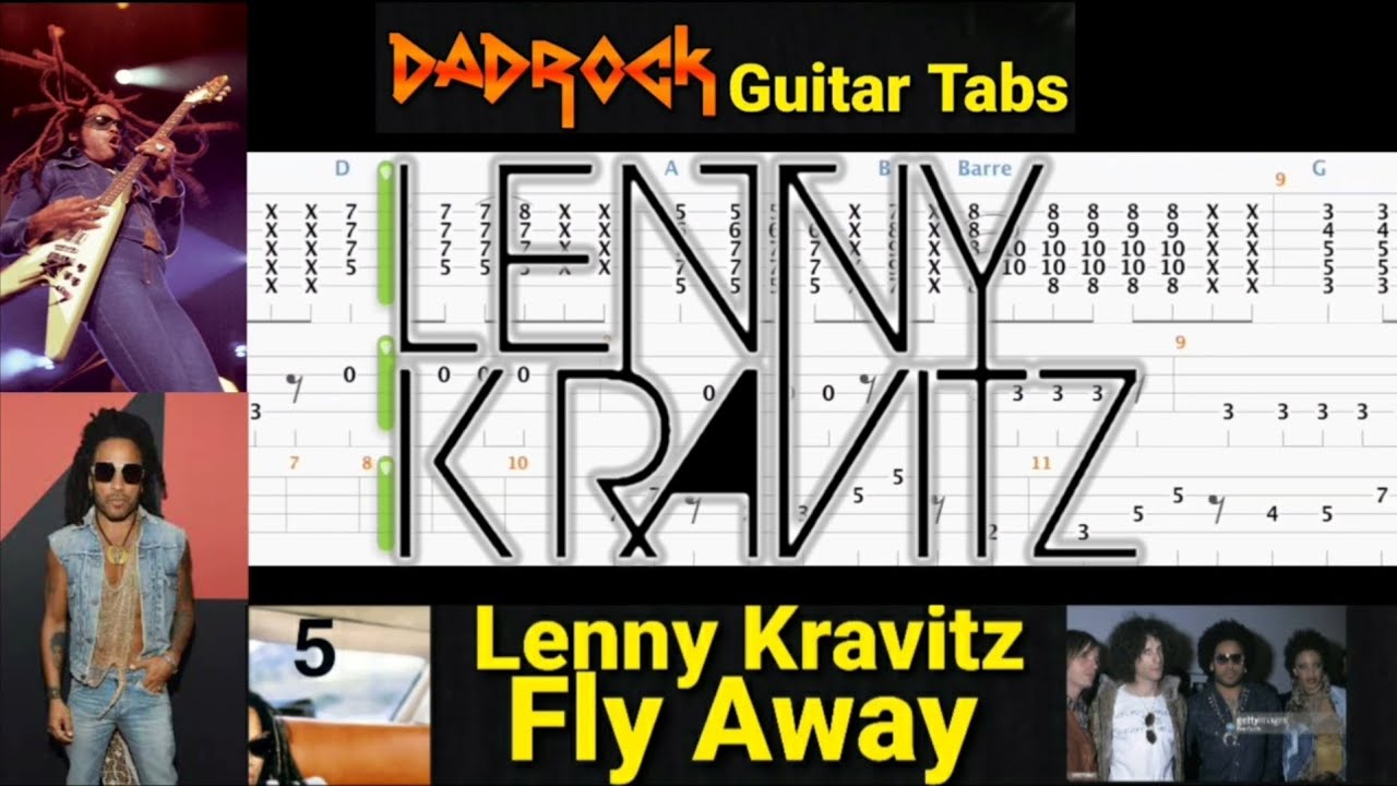 Fly Away - Lenny Kravitz - Guitar + Bass TABS Lesson - YouTube