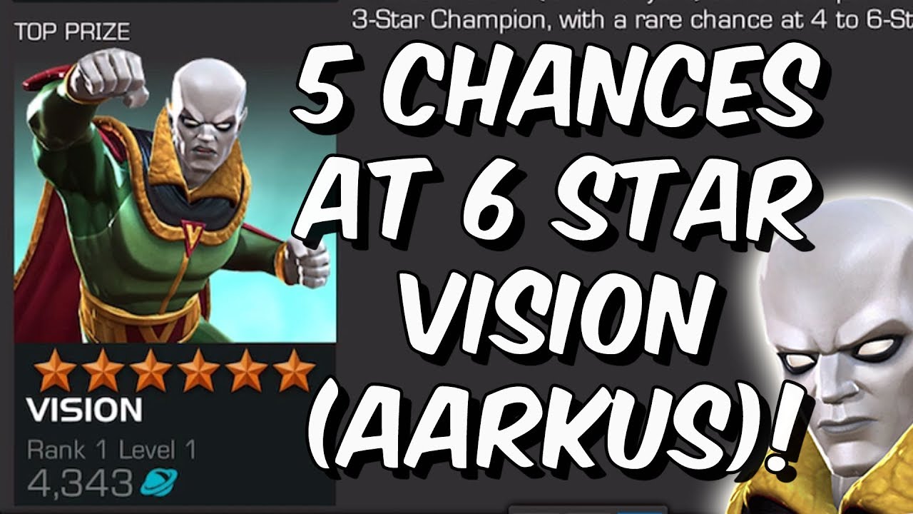 5x 6 Star Vision Aarkus Featured Cavalier Crystal Opening! - Marvel ...