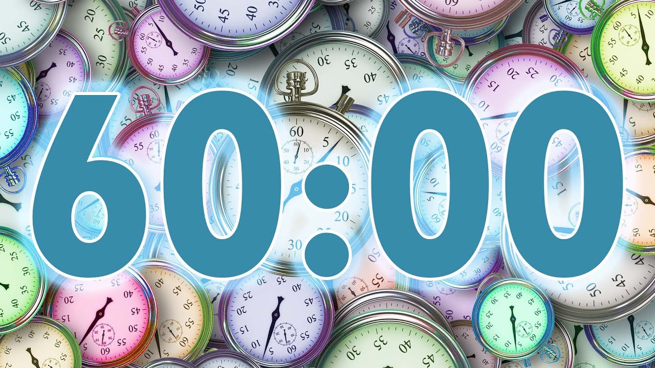 60 Minute Flying ⏰ Clocks ⏲️ Countdown Timer with Cool Alarm! - YouTube