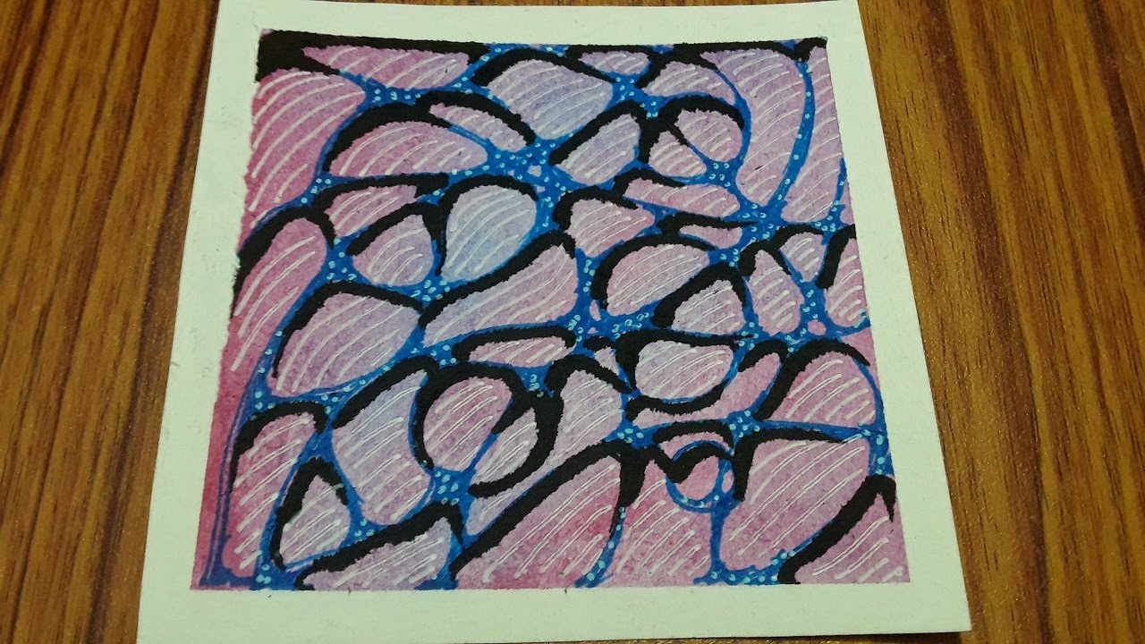 Easy Watercolor Neurographic Art 2 ll Day 14 ll 30 days Challenge ll ...