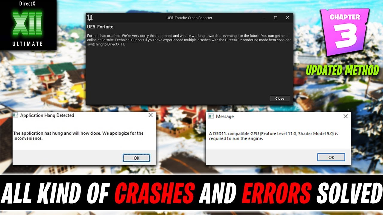 Fortnite Chapter 3 : How to stop fortnite from crashing | UE5- Fortntie ...