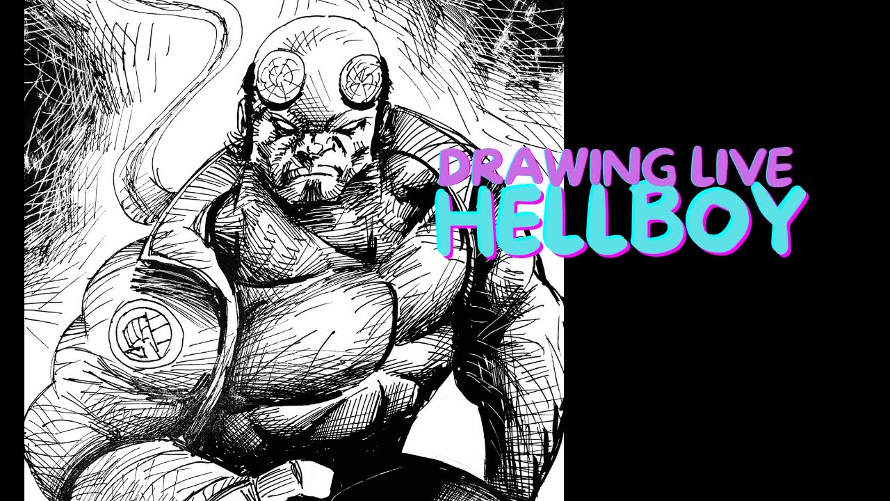 Drawing live - HELLBOY - YouTube