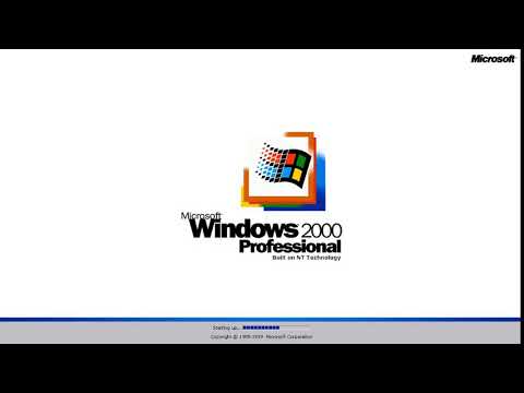 Windows 2000 startup - YouTube