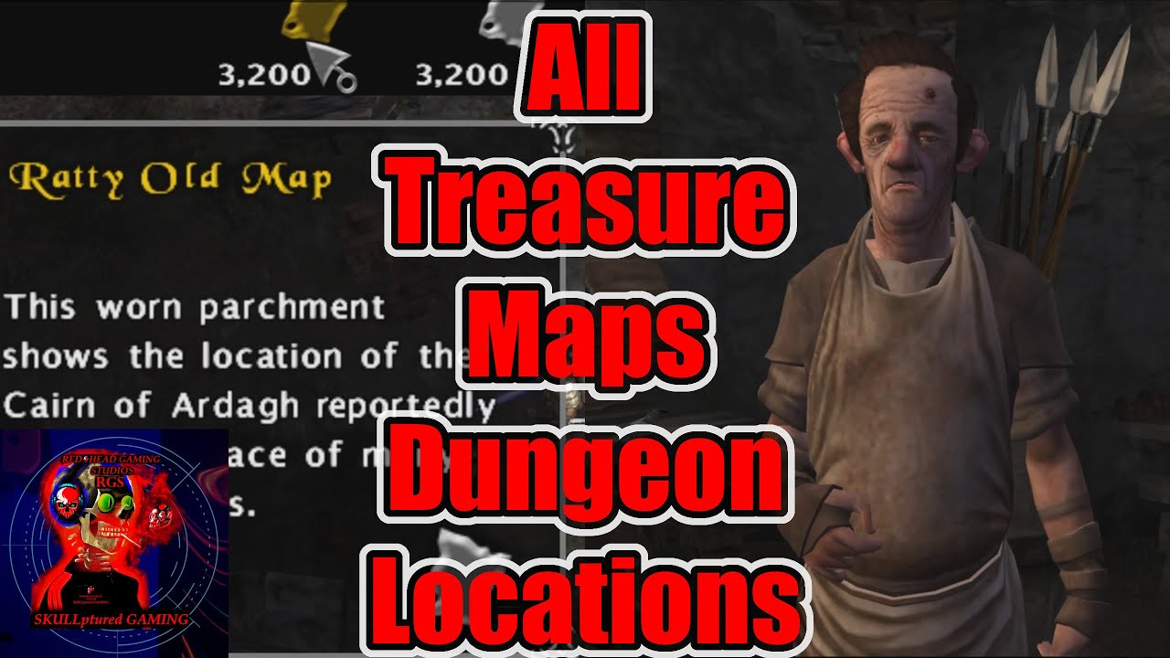 The Bard's Tale ARPG - All Treasure Maps Dungeon Locations - YouTube