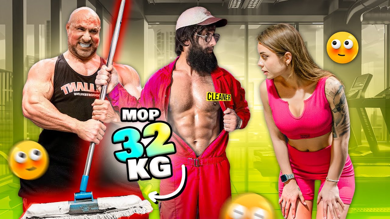 ANATOLY Proving bodybuilder wrong with 32KG mop For 1 HOUR straight ...