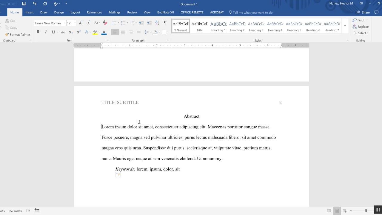 APA Formatting In Word Part 3 Quick Styles YouTube apa-formatting-in-word-part-3-quick-styles-youtube