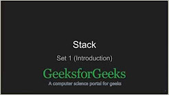 Stack | Data Structures & Algorithms | Programming Tutorials | GeeksforGeeks - YouTube