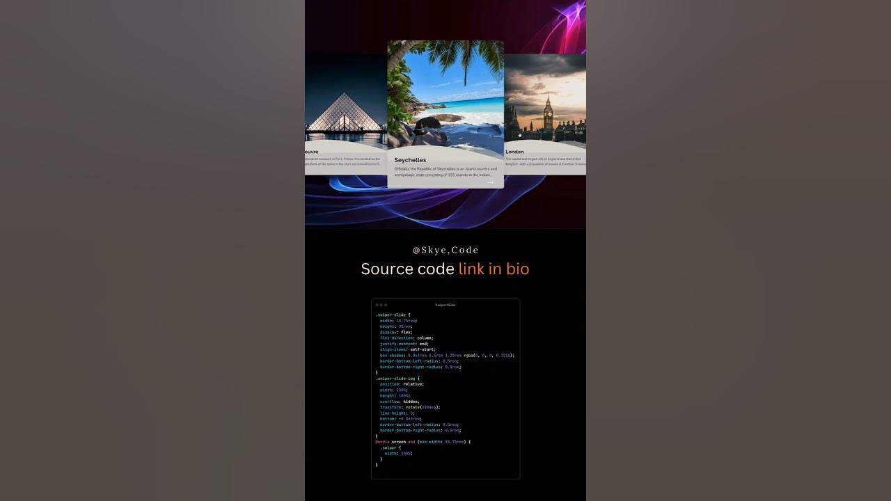 Swiper Slider 🎉 ️ Youtubeshorts Css Html Coding Youtube