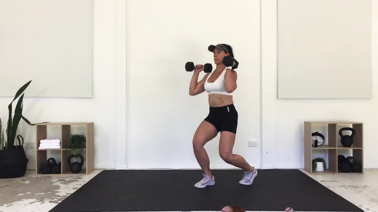 Dumbbell Split Stance Push Press - YouTube