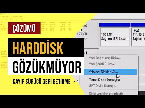 Bilgisayar Harddiski Görmüyor - Sabit Diskim Kayboldu Nasıl Düzeltirim? Çözüm Yolu