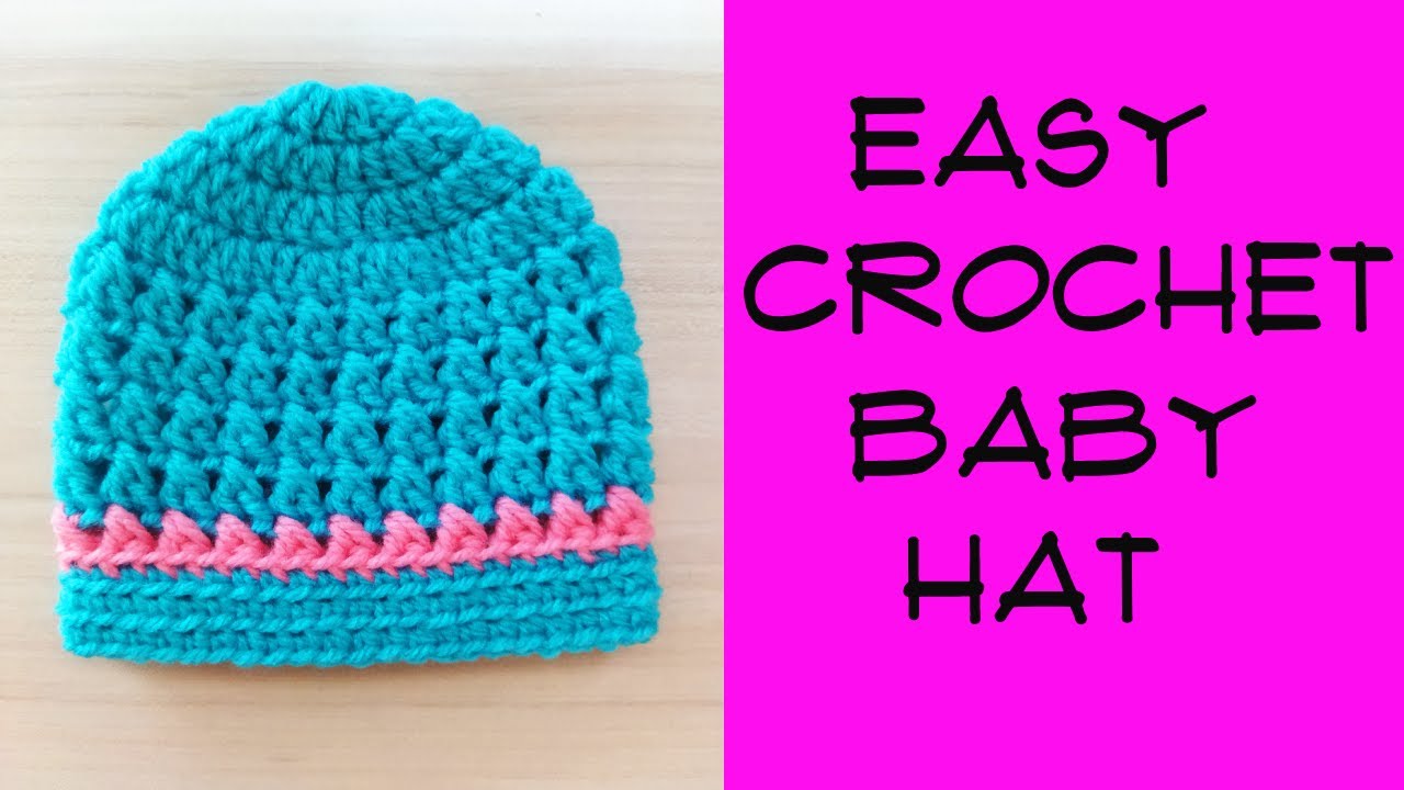 Easy Crochet Baby Hat / Crochet Baby Beanie / Crochet Tutorial - YouTube