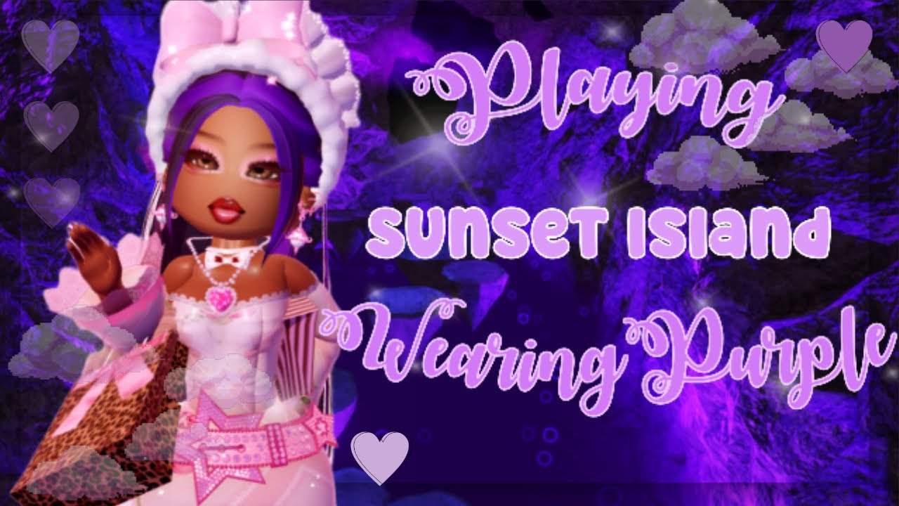 Playing Sunset Island but I only wear the color Purple 💜 Roblox Royale ...