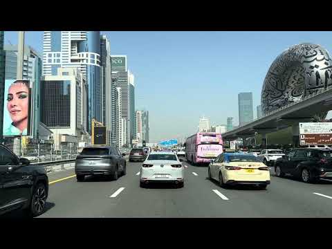 Dubai Drive in Downtown- United Arab Emirates 