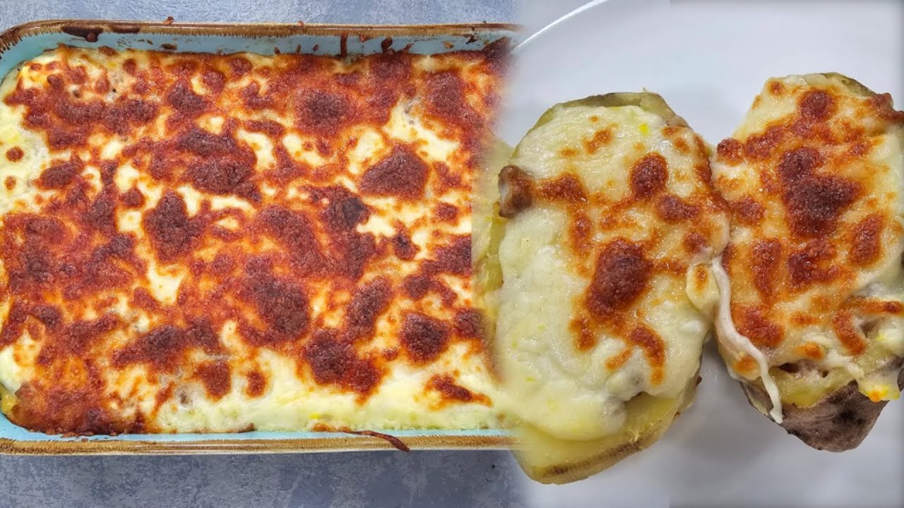 Rreze Dielli -2 receta në 1 | Patate të mbushura me kimë & Patate furre ...
