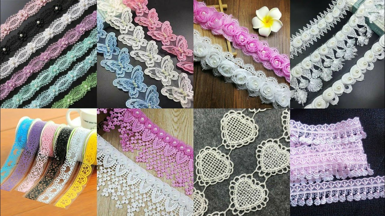 Lace designing || Fancy laces || Different types of laces - YouTube