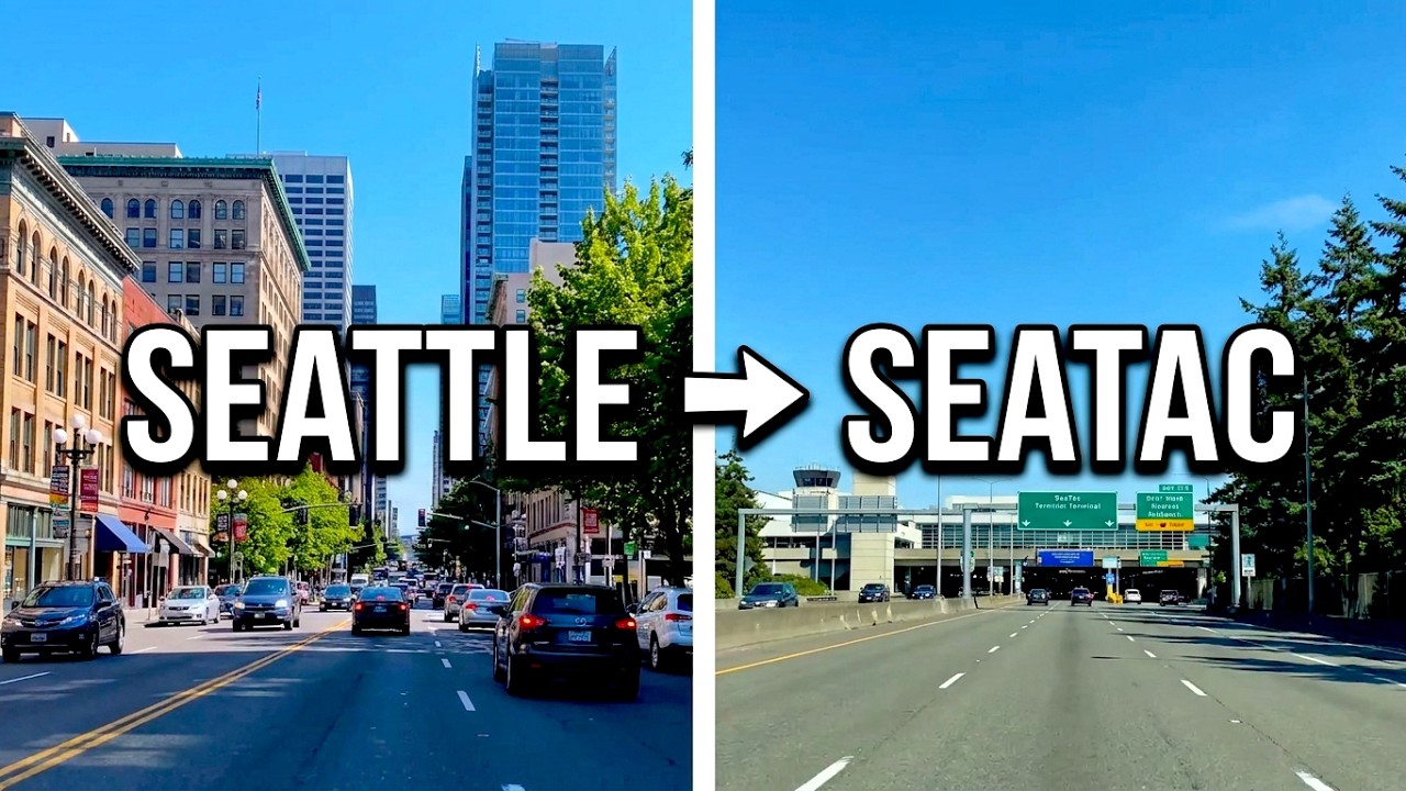 🚗🌆 [4K] How Scenic Is the Drive from Downtown Seattle to SeaTac Airport ...