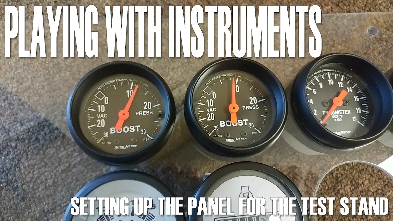 Playing with Instruments - Setting up the panel for the test stand ...