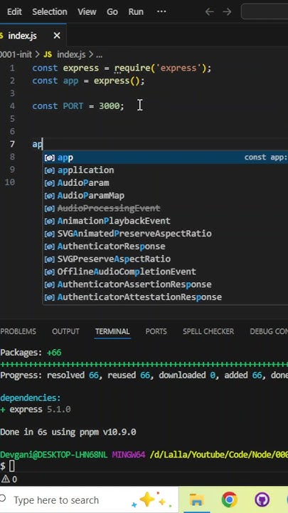 0001 Nodejs Project Initial Setup Coding Nodejs Node Youtube