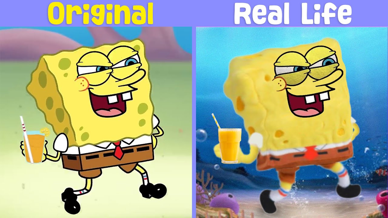 Spongebob Orange Juice| SpongeBob Original vs Real life | SpongeBob ...
