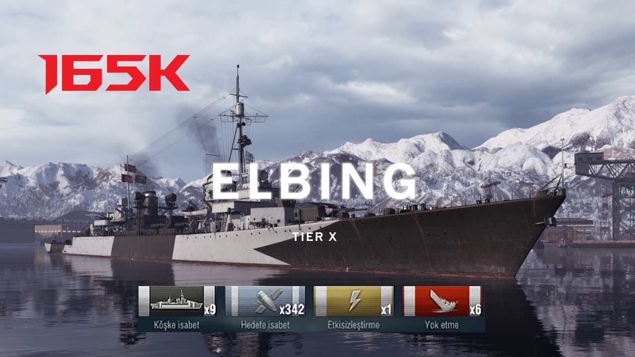 Destroyer Elbing - 165K damage 6 ships destroyed - World Of Warships ...