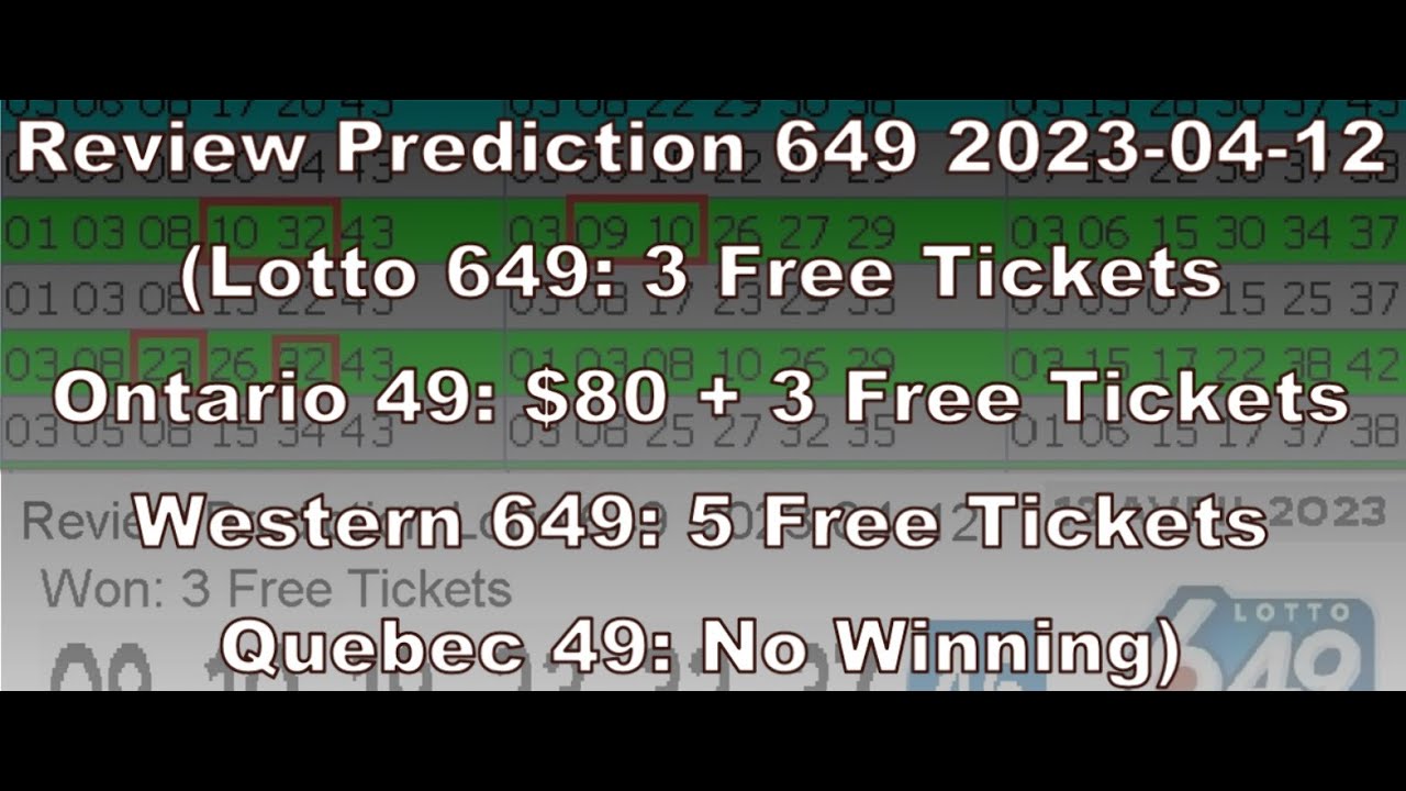 Review Winning Prediction Lotto 6.49 for 2023-04-12 - YouTube