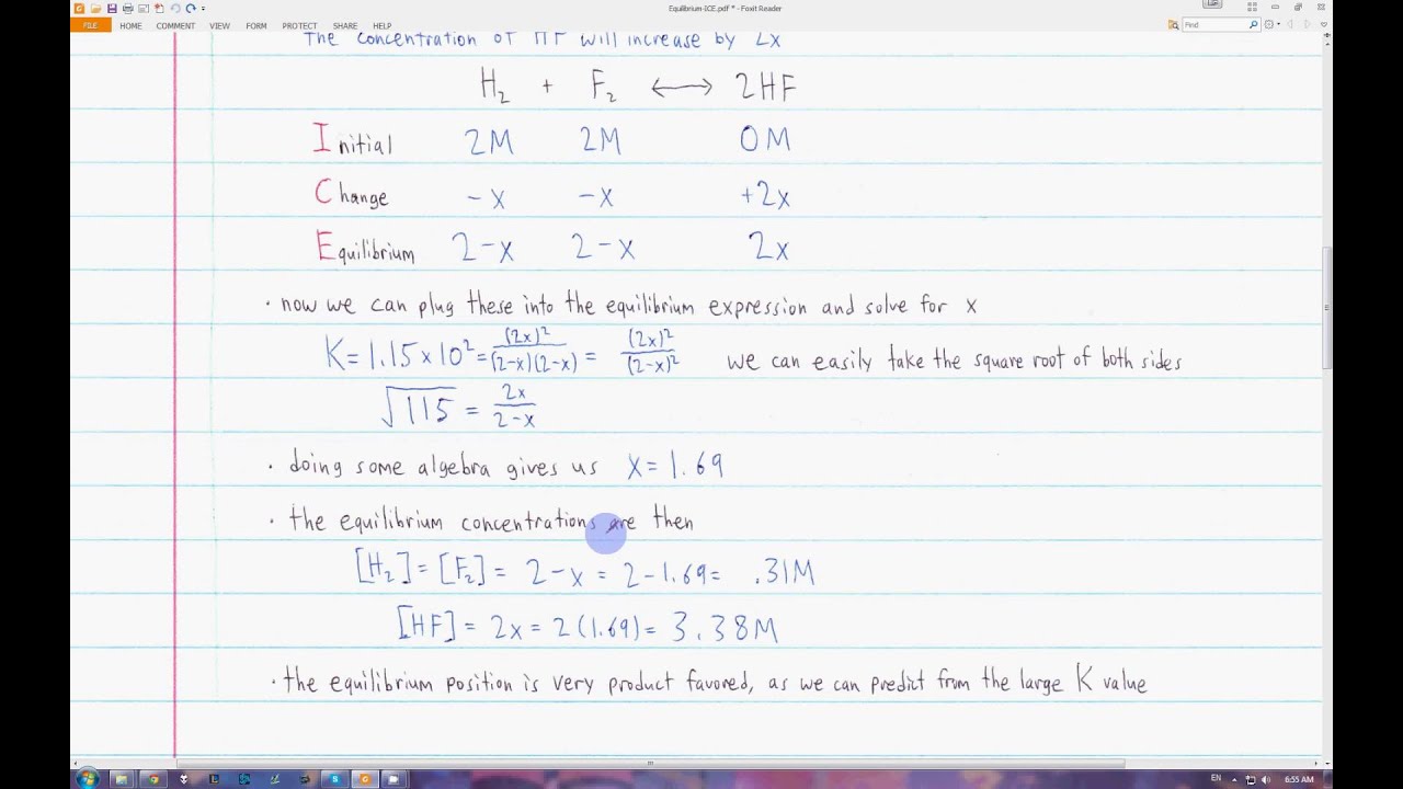 [Chemistry] Equilibrium: ICE Problems - YouTube
