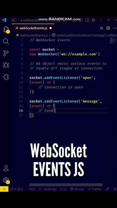 😍😍 How To Use The Websocket Events In Javascript Shorts Programming Javascript Coding Tips