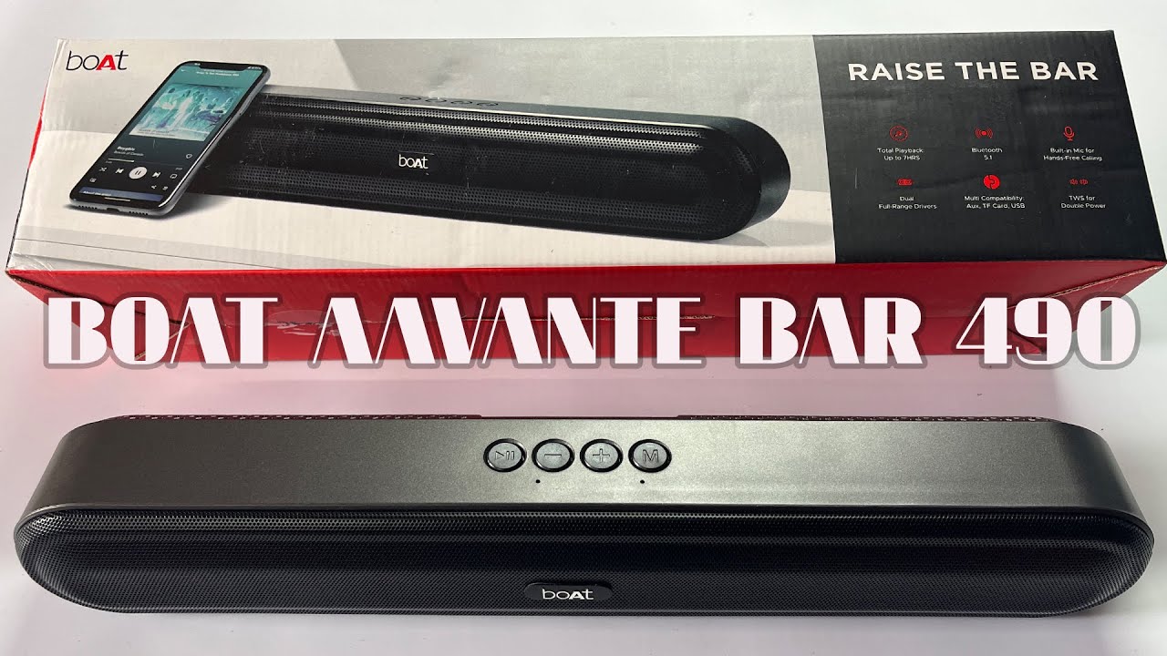 boAt Aavante Bar 490 Bluetooth 2.0 Channel 10W RMS Signature Soundbar ...