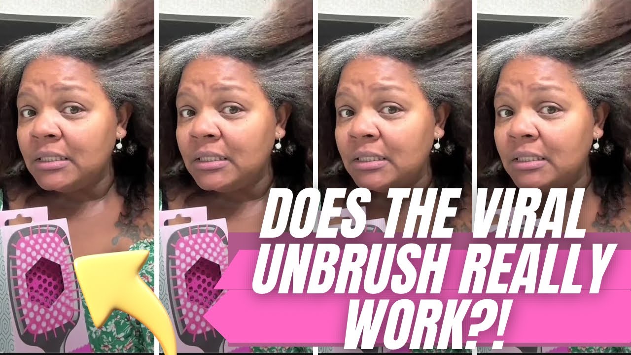 VIRAL Detangling UNBRUSH Review for Type 3/4 Hair 😱 #detangling # ...